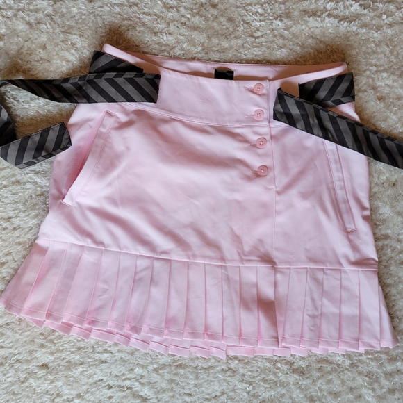 Nike | Skirts | Nike Golf Light Pink Skirt With Olive Green Belt And ...